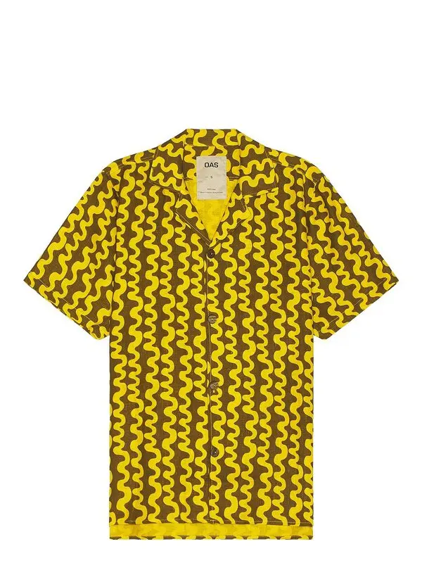 Oas Twine Cuba Linen Shirt - Yellow