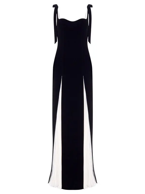 MARMAR HALIM Silk Crepe-chiffon Gown - Black