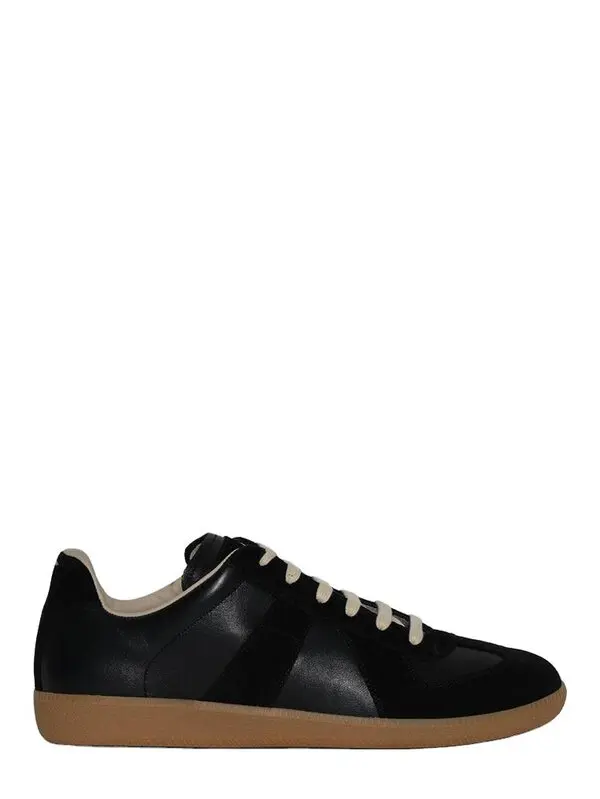 MAISON MARGIELA Replica Sneakers In Nappa Leather And Suede - Black
