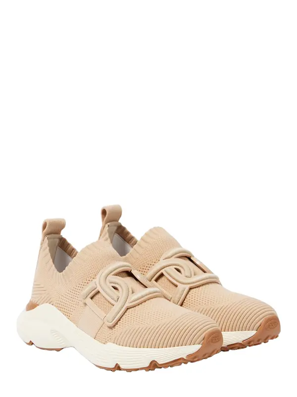TOD'S Kate Knitted Sneakers - Beige