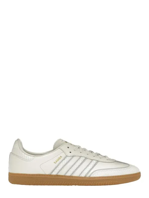 Adidas Samba Snakeskin Sneakers - Core White/gum