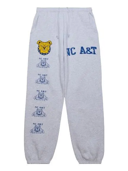 TRAVIS SCOTT X Mitchell & Ness North Carolina A&t Aggies Classic Sweatpants - Heather Gray