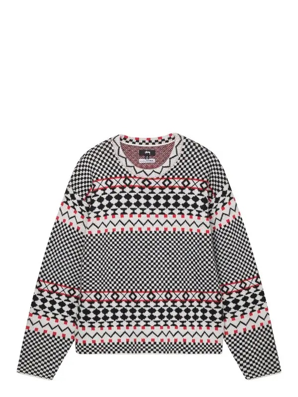 StÜssy Jacquard Knit Crewneck - Black