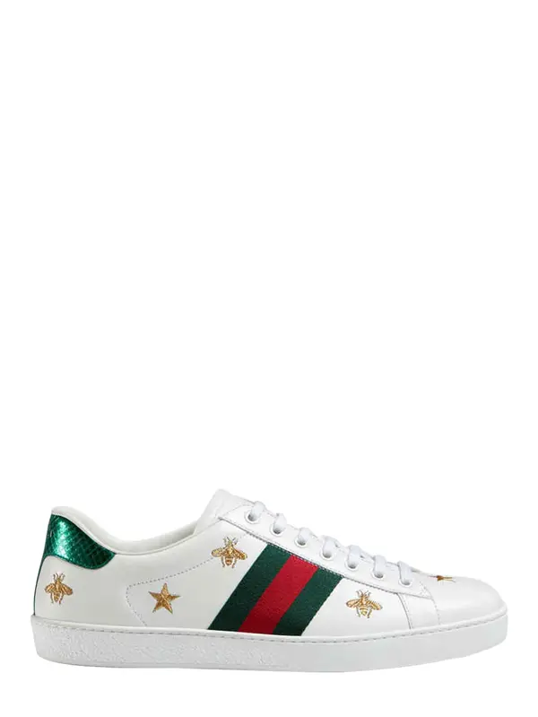 Gucci Ace Embroidered Sneakers - White