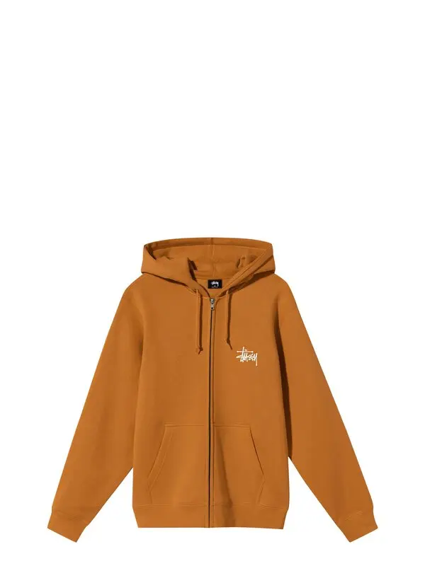 StÜssy Basic Zip Hoodie - Tan