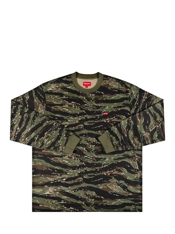 Supreme Small Box Long-sleeve Tee In Tigerstripe Camo - Green