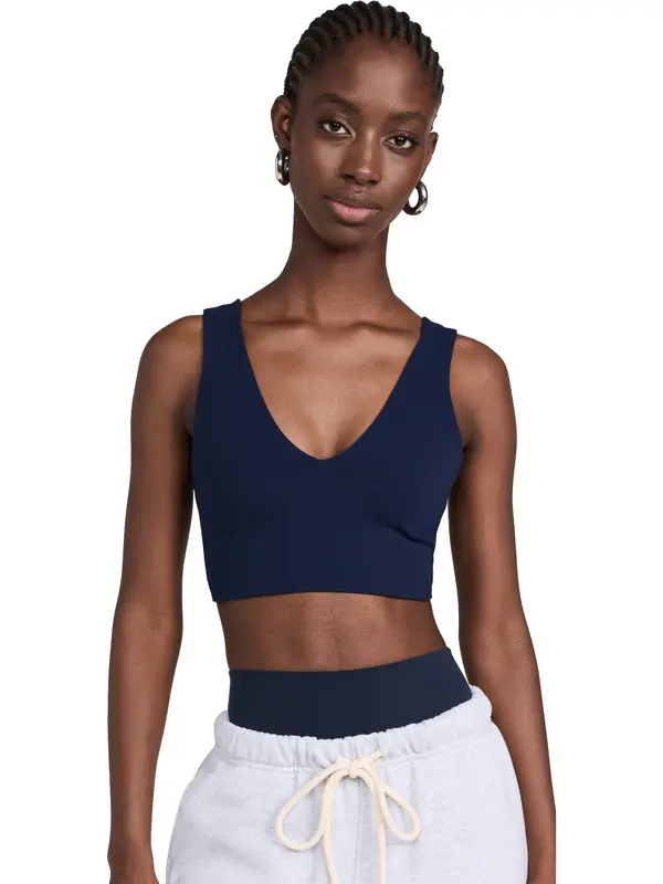 Free People Never Better Crop Cami - Midnight Navy