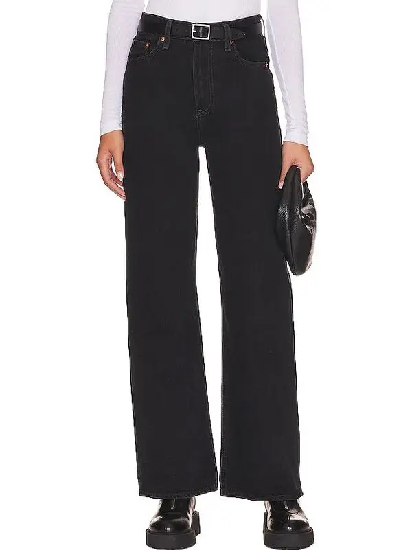 LEVI'S Ribcage Wide Leg Jeans - Black