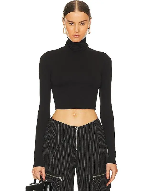 AFRM Micaela Knit Top - Black