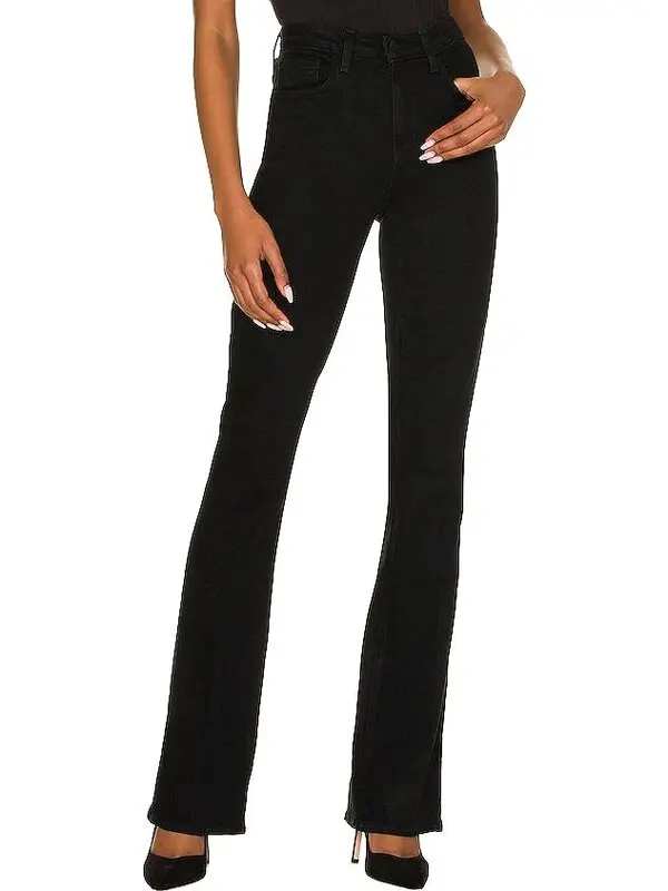 L'Agence Selma High Rise Sleek Baby Boot Jeans - Black