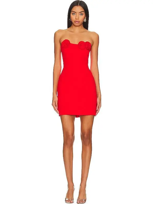 Amanda Uprichard X Revolve Sabine Mini Dress - Red