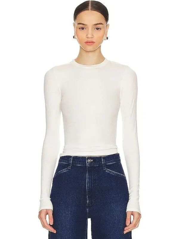 LOVERS AND FRIENDS Hailey Long Sleeve Tee - White