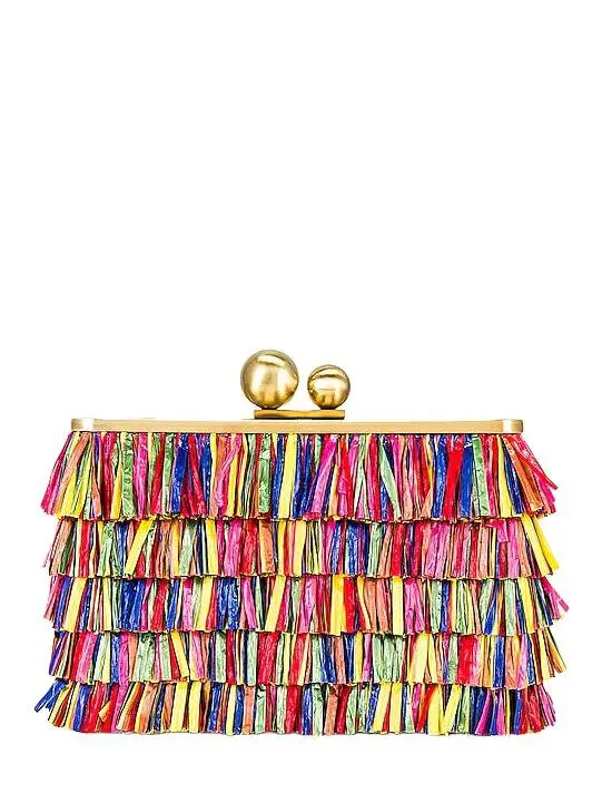 OLGA BERG Carlita Carnivale Clutch - Red