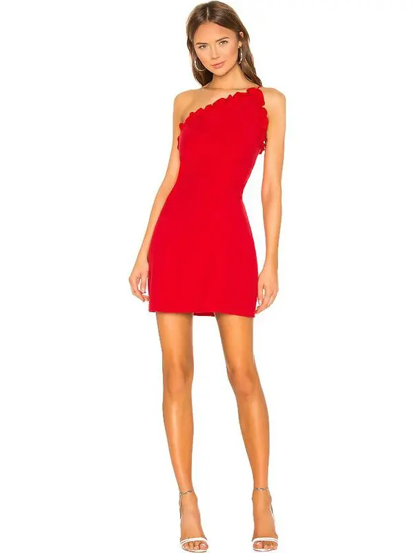Superdown Elizabeth One Shoulder Dress - Red