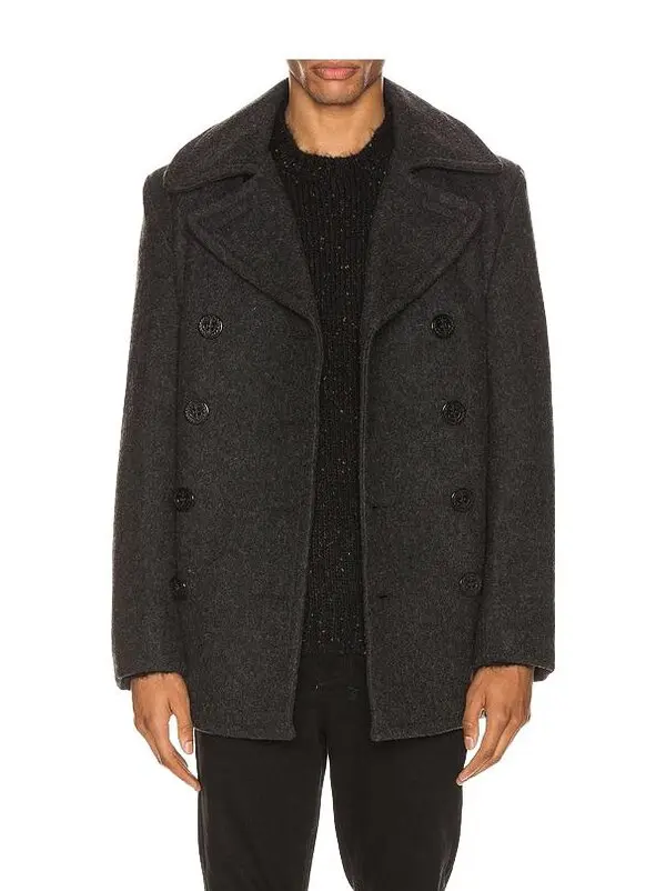 SCHOTT Slim Fit Peacoat - Grey