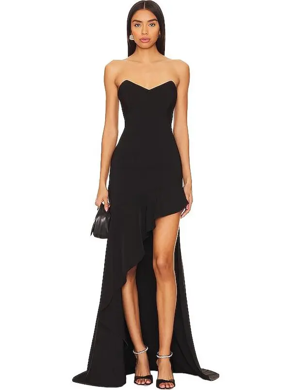 Nbd Desirae Asymmetrical Dress - Black