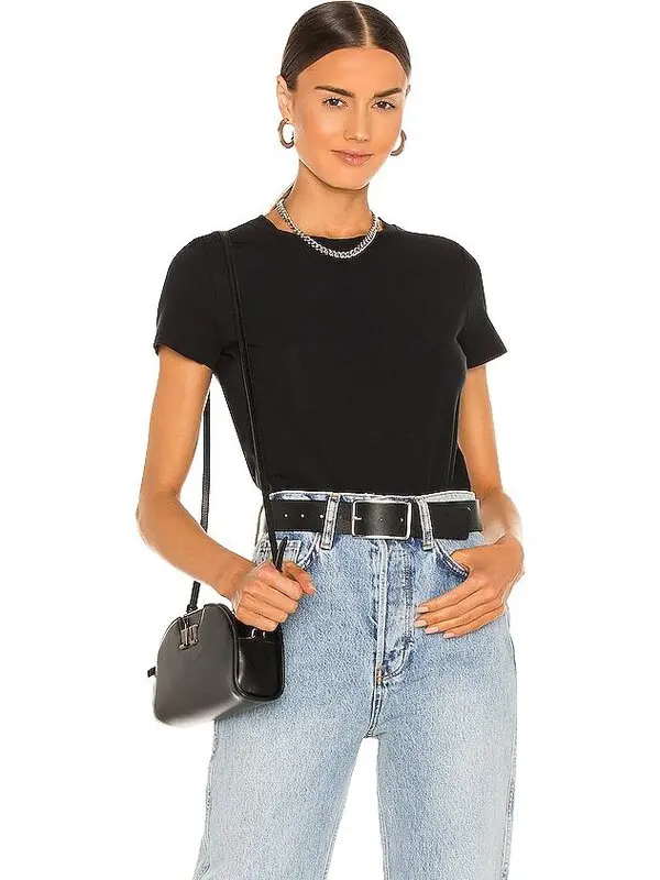 Commando Essential Cotton Crewneck Bodysuit - Black