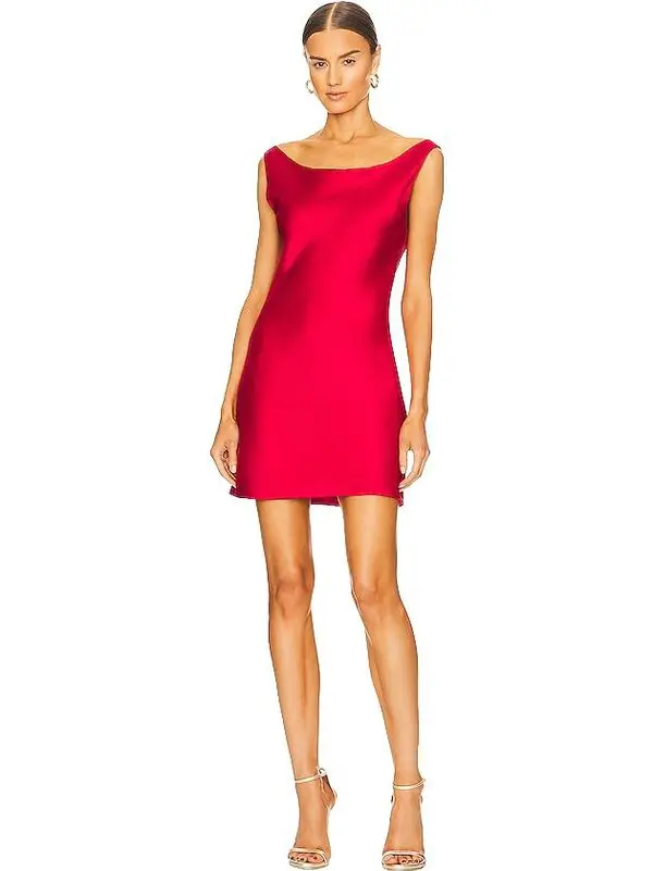 Norma Kamali Maria Mini Dress - Red