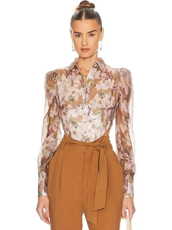 Bardot Valentina Corset Top - Tan