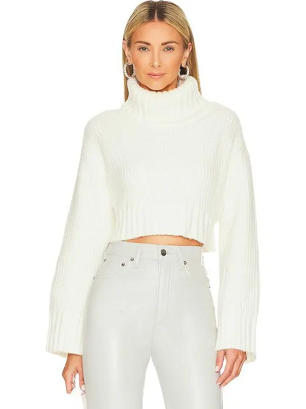 LOVERS AND FRIENDS Feya Cropped Pullover - Ivory
