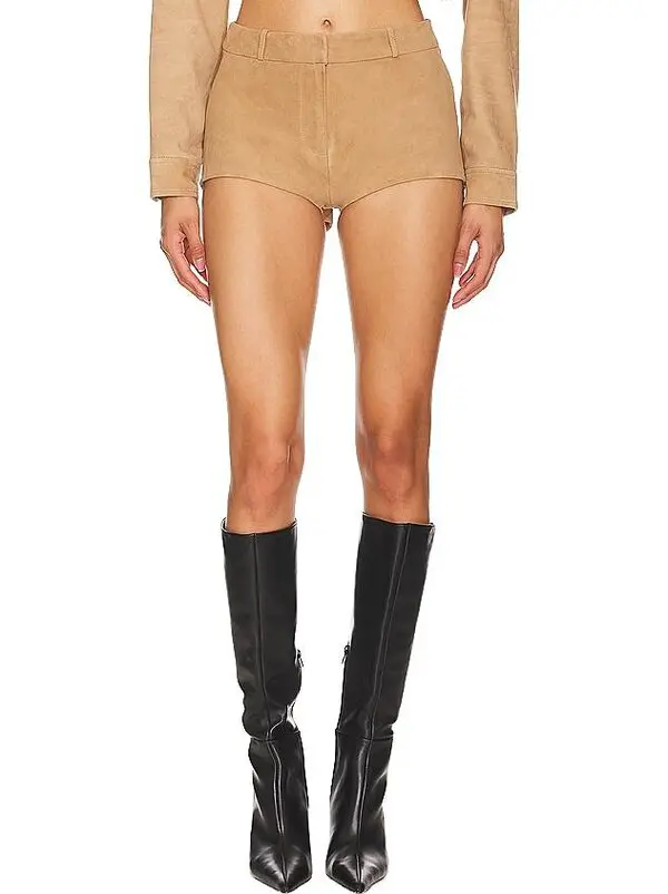 LAMARQUE X Revolve Annaise Suede Shorts - Brown