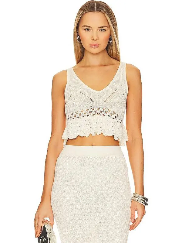 Beach Riot Leigh Crochet Top - Ivory
