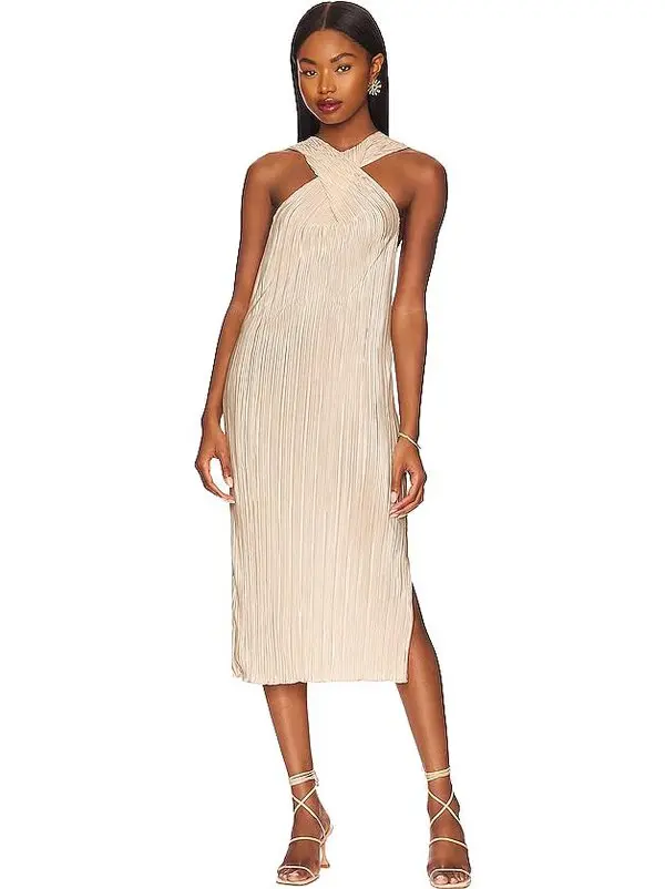 Song Of Style Nalani Midi Dress - Beige