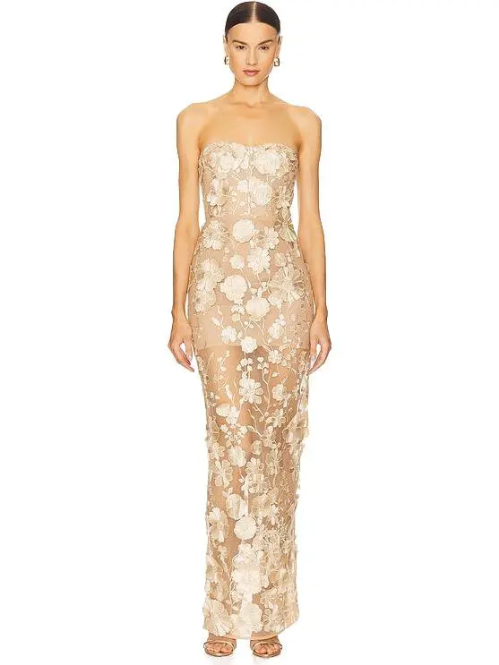 BRONX BANCO Jasmine Maxi Dress - Cream