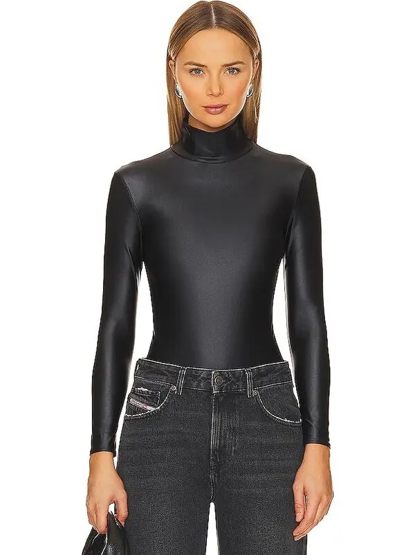Commando Matte Metallic Bodysuit - Black
