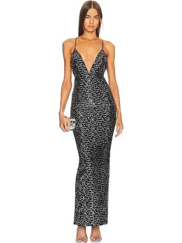 MICHAEL COSTELLO X Revolve Gina Gown - Black