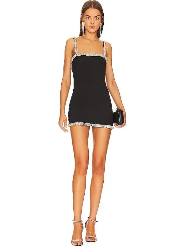 Retrofete Regina Embellished Mini Dress - Black