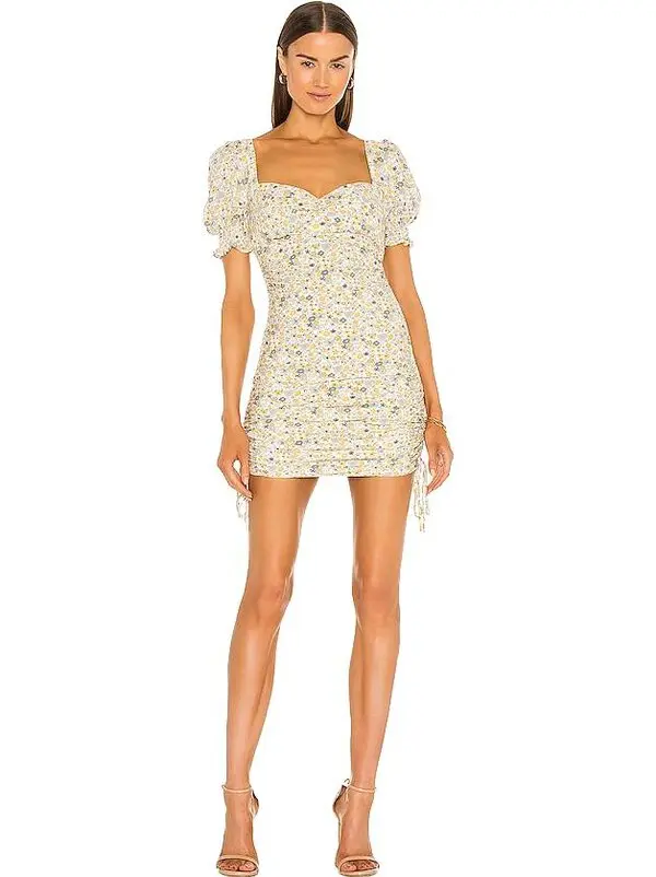 Bardot Cindy Sweetheart Dress - Yellow