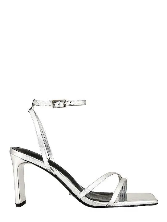 TONY BIANCO Corso Heeled Sandals - Metallic Silver