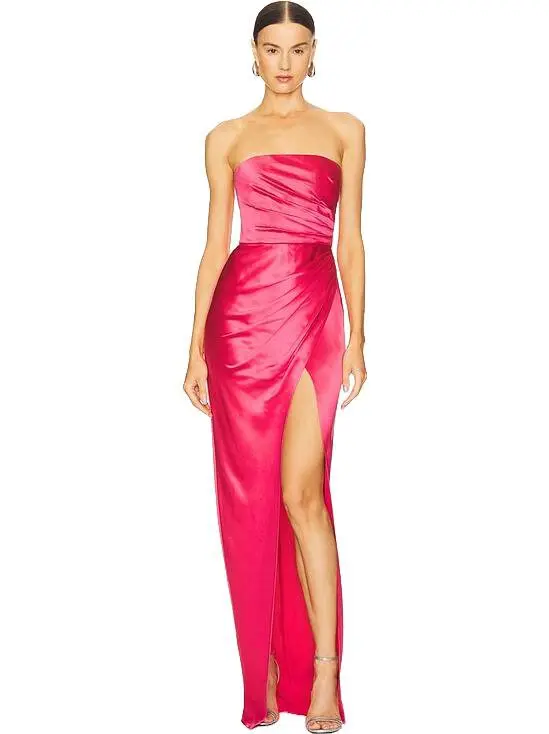 SAU LEE Priyanka Dress - Fuchsia