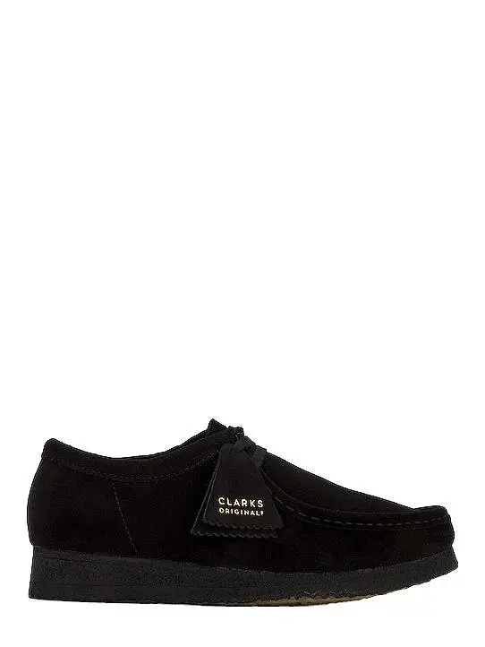 Clarks Wallabee Suede Crepe Sole - Black