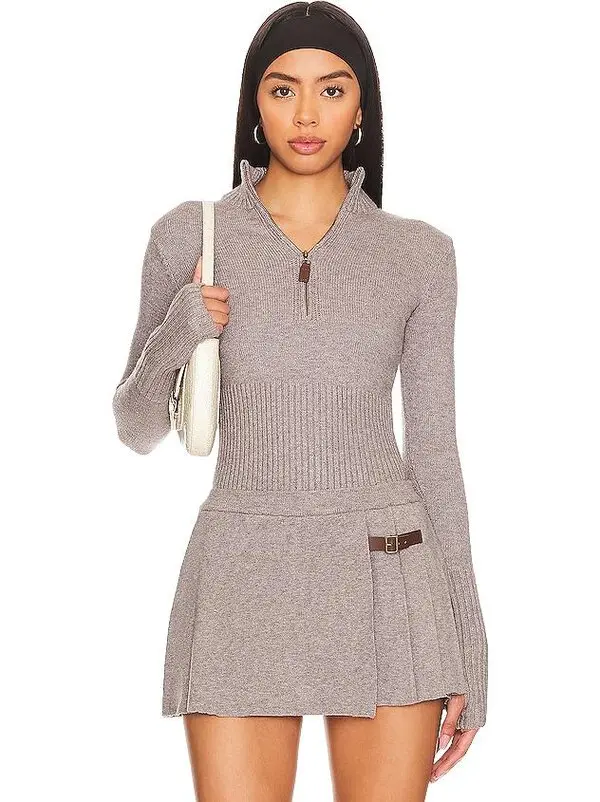 Frankies Bikinis Maverick Cloud Knit Sweater - Grey