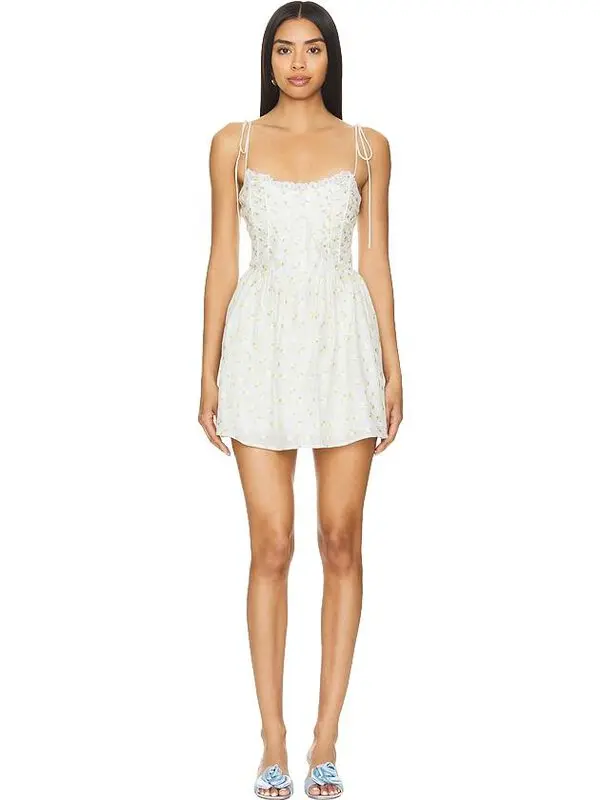 For Love & Lemons Kiela Mini Dress - Ivory