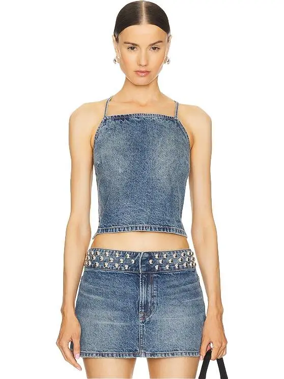 GRLFRND Yoli Cross Back Cami - Denim-medium