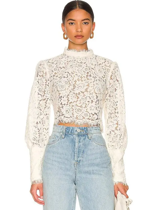 Bardot Georgia Lace Top - Ivory