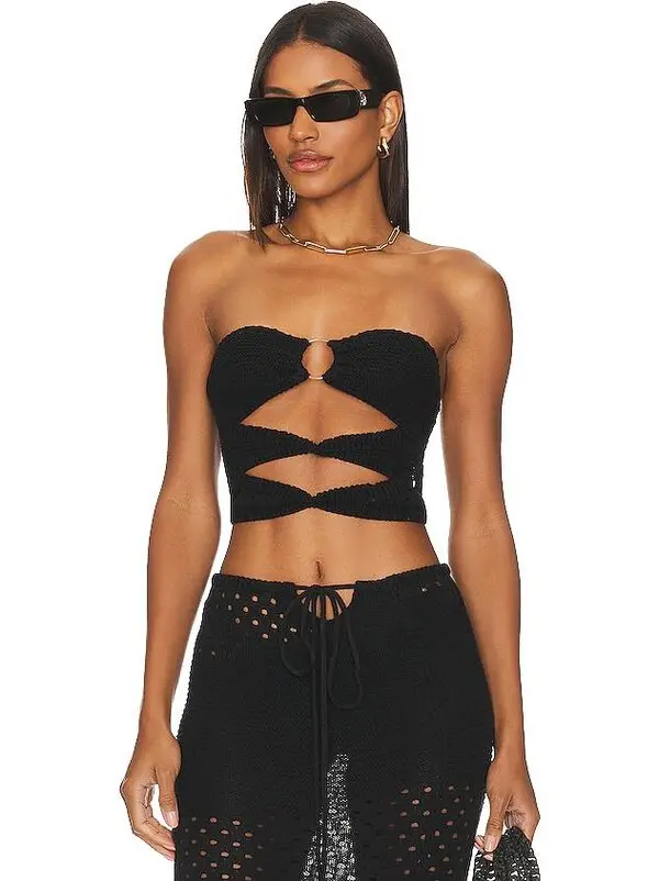 SNDYS. X Revolve Whitehaven Top - Black