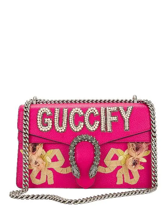 FWRD RENEW Gucci Guccify Dionysus Shoulder Bag - Fuchsia