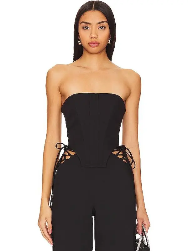 CAMILA COELHO Karina Top - Black