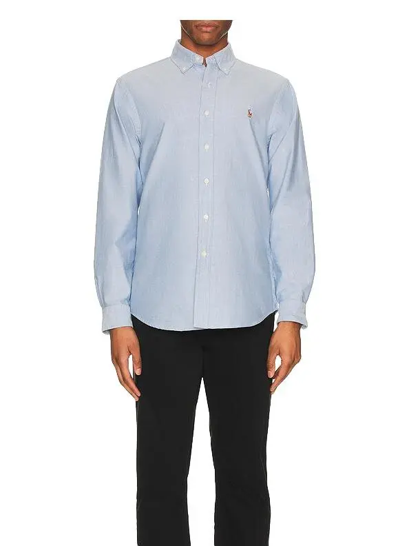 Polo Ralph Lauren Long Sleeve Oxford Sport Shirt In . Also - Blue