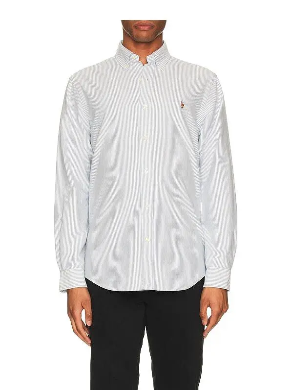 Polo Ralph Lauren Long Sleeve Oxford Sport Shirt In . Also - Blue