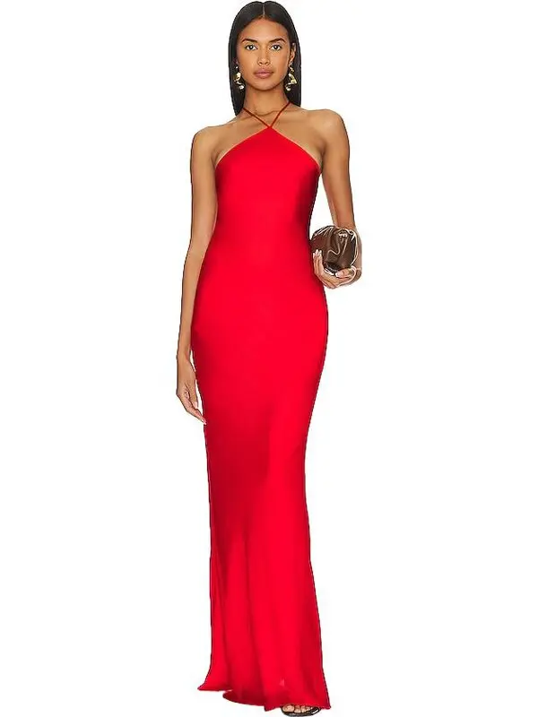 Line & Dot Kira Maxi Dress - Red
