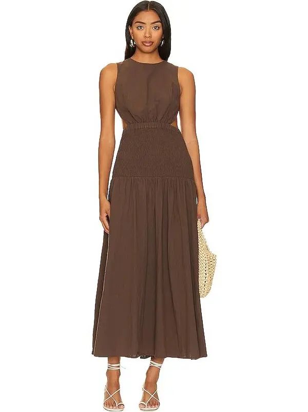 SNDYS. Lottie Maxi Dress - Chocolate