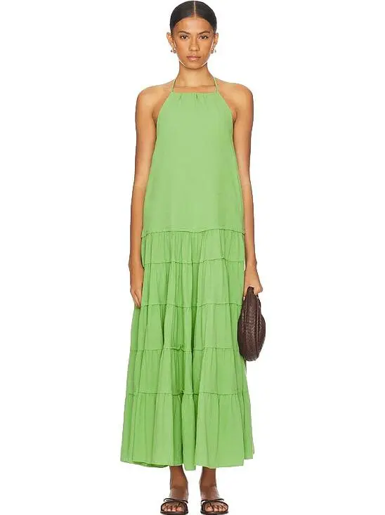 Free People X Somewhere Sunny Maxi Dress - Green