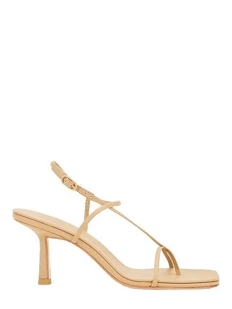 Studio Amelia Cross Front 70 Heel Sandals - Beige