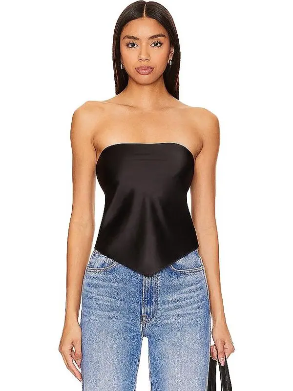 Heartloom Monico Kerchief Hem Top - Black