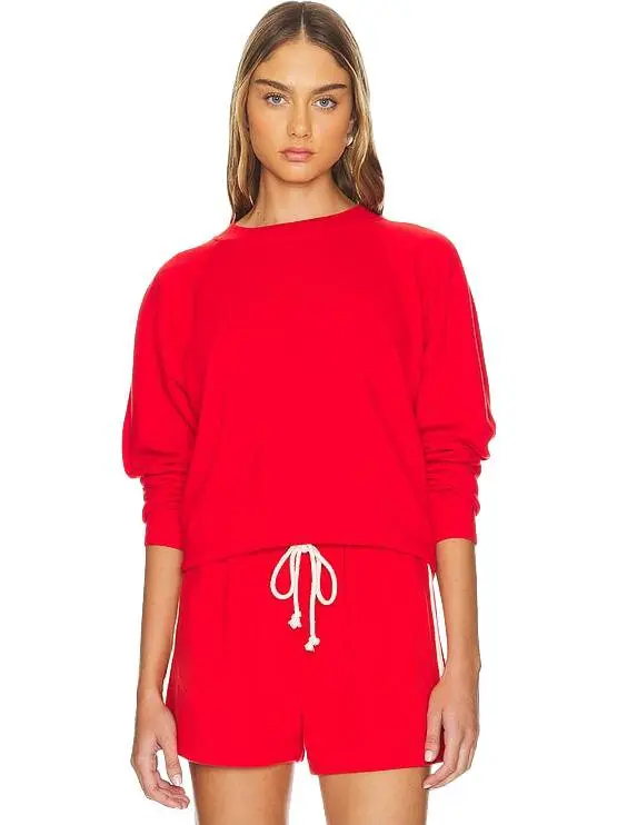 Donni. Eco Terry Crewneck Sweatshirt - Red